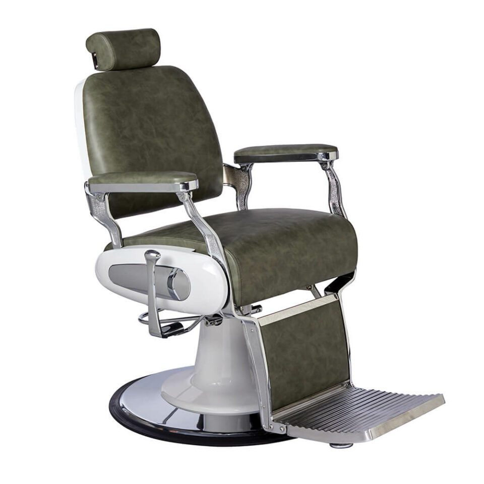 Forest Sage Green Barbers Chair | Comfortel New Zealand