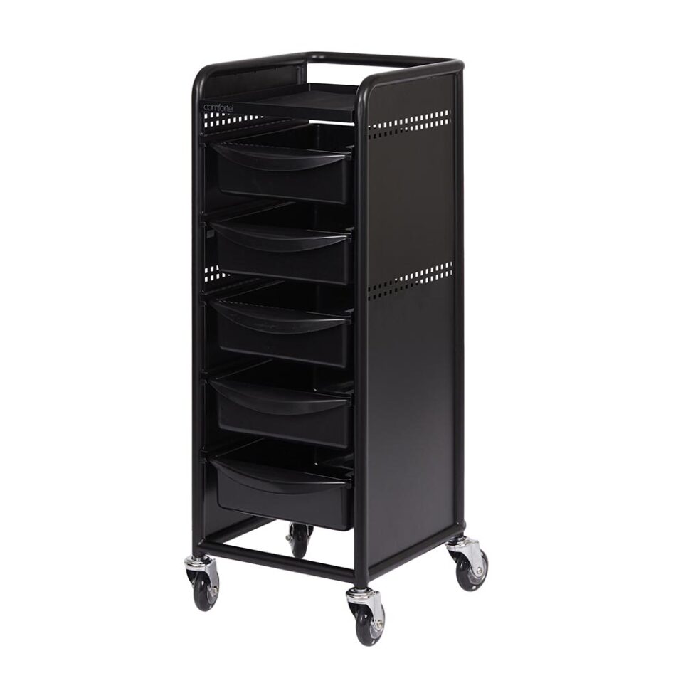 Workshop Deluxe 5 Tier Trolley Black | Comfortel New Zealand